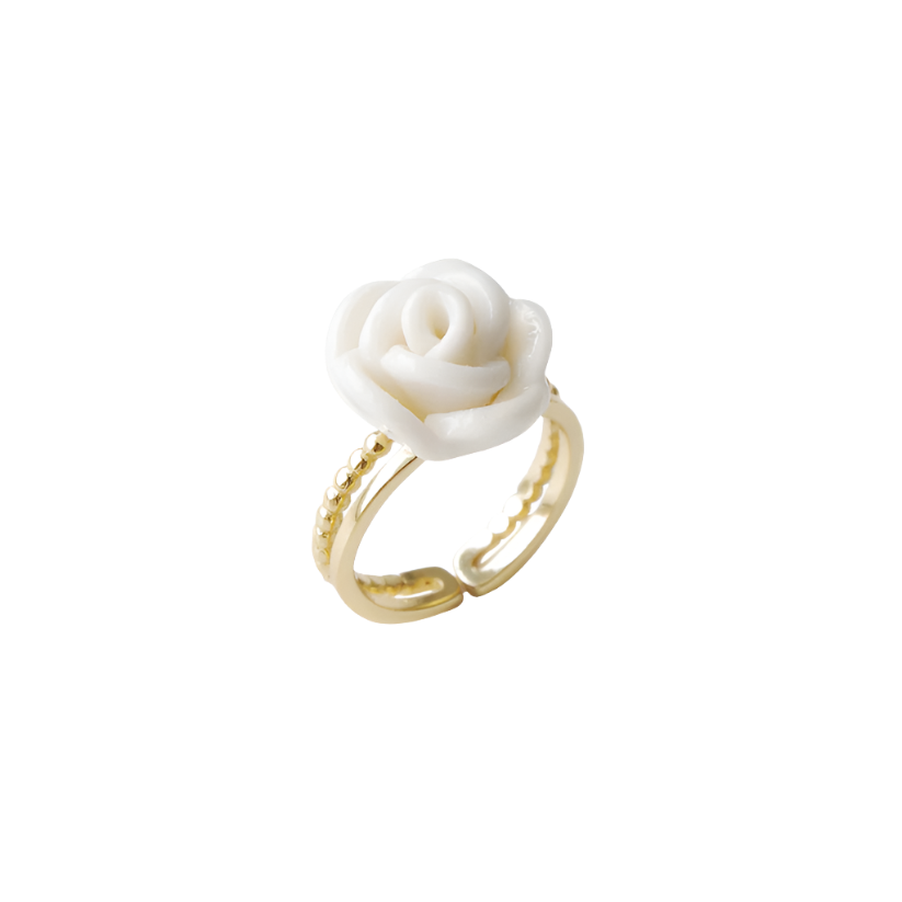 White Rose Ring – Gift at the Gardner